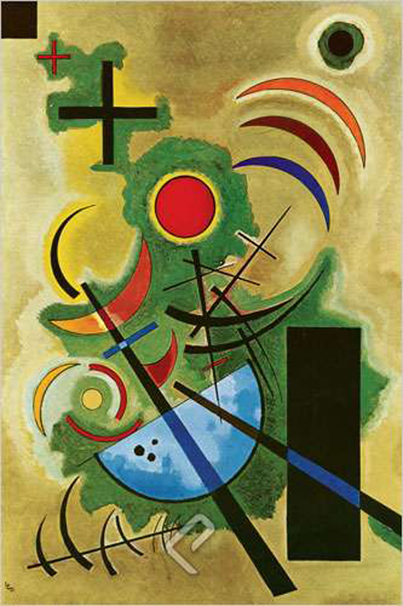 Standhaftes Grun (Solid Green), 1925, Art Print by Vassily Kandinsky at ...