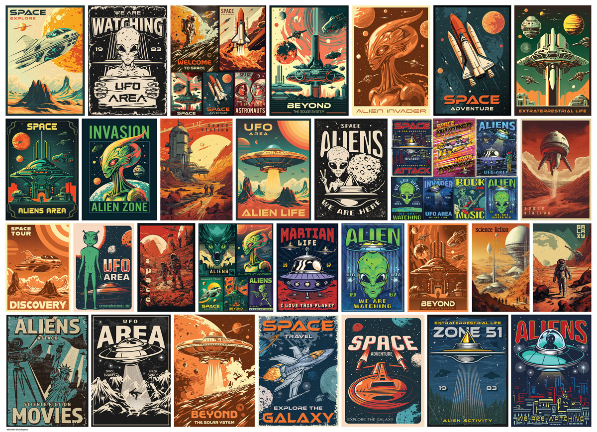 Vintage Alien Posters art at Eurographics