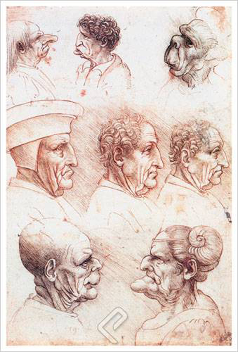 Grotesque Heads, Canvas by Leonardo Da Vinci at Eurographics