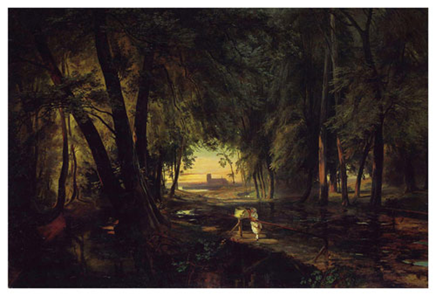 Forest Path near Spandau, Fine Art Paper Giclee by Carl Blechen
