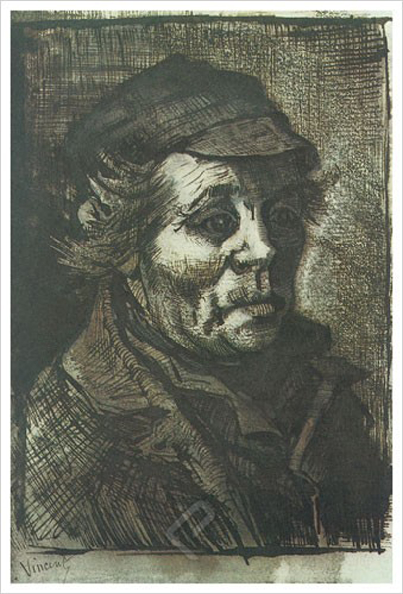 Peasant, Head, Canvas by Vincent Van Gogh