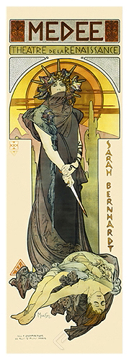 Medee, Impression Gicl‚e sur Papier Mat par Alphonse Maria Mucha