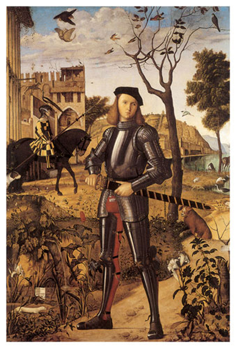 Young Knight In Landscape: della Rovere Canvas by Carpaccio