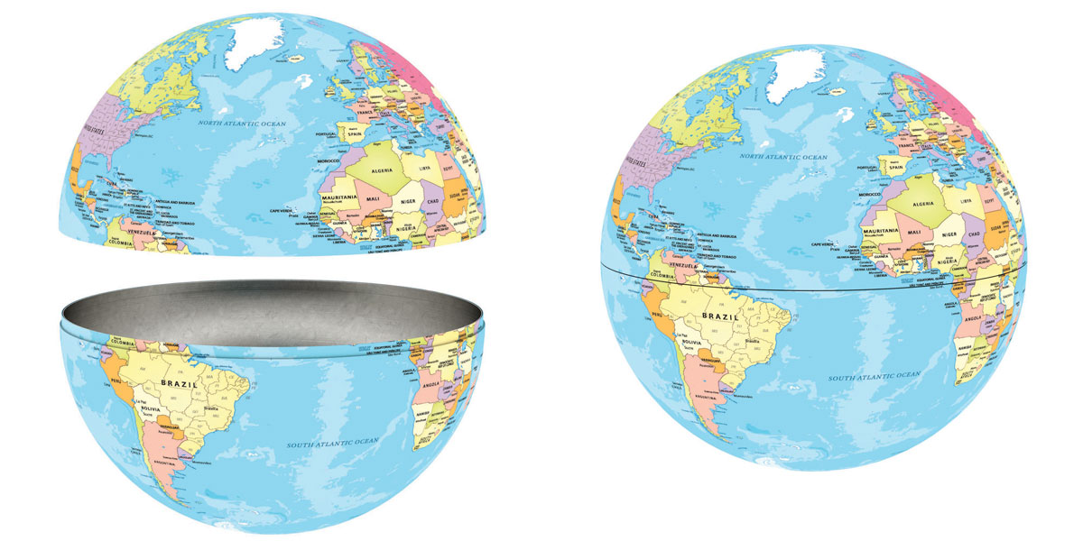 Map of the World Tin, colorful Puzzles at Eurographics
