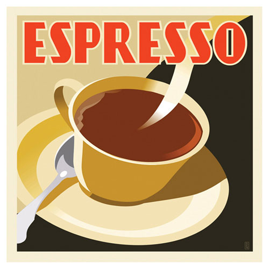 Deco Espresso 1, Impression Gicl?e sur Papier Mat par Richard Weiss