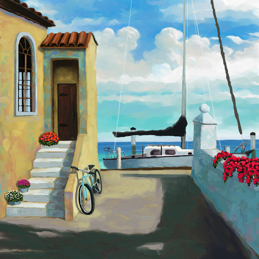 Sea Side Steps, Giclee Print on Arch Paper at Eurographics