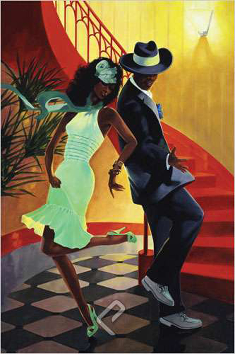 Moonglow Mecca (Couple Dancing), Art Print by Graham Reynolds at ...
