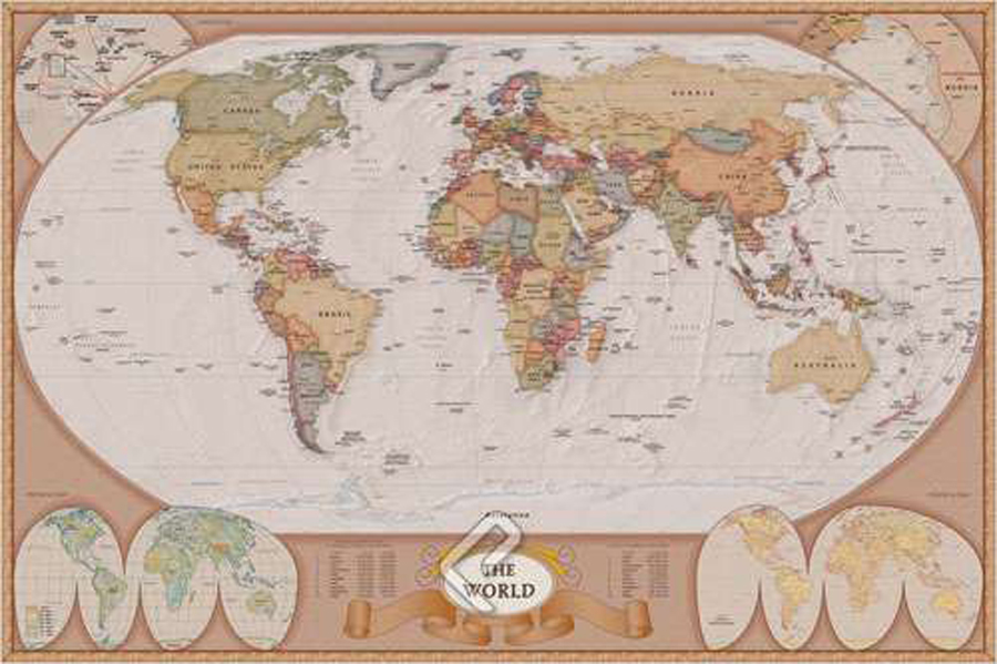 Map of the World, Art Print at Eurographics