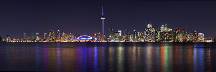 Toronto - City Night Panorama, Giclee photo prints at Eurographics