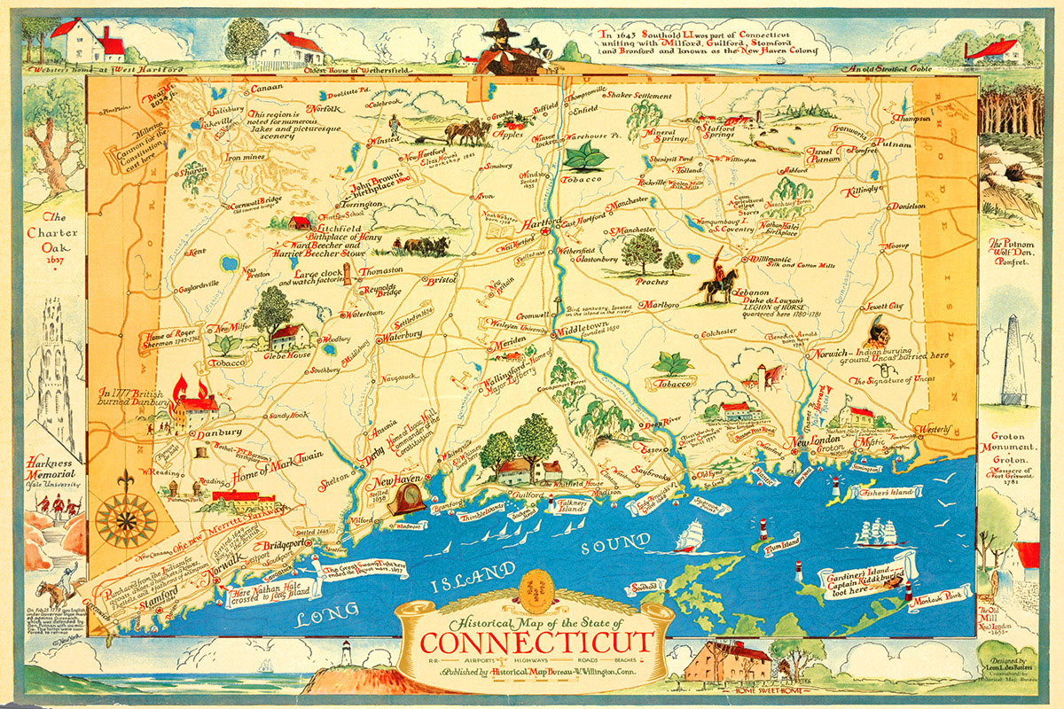 Historical Map of Connecticut at Eurographics