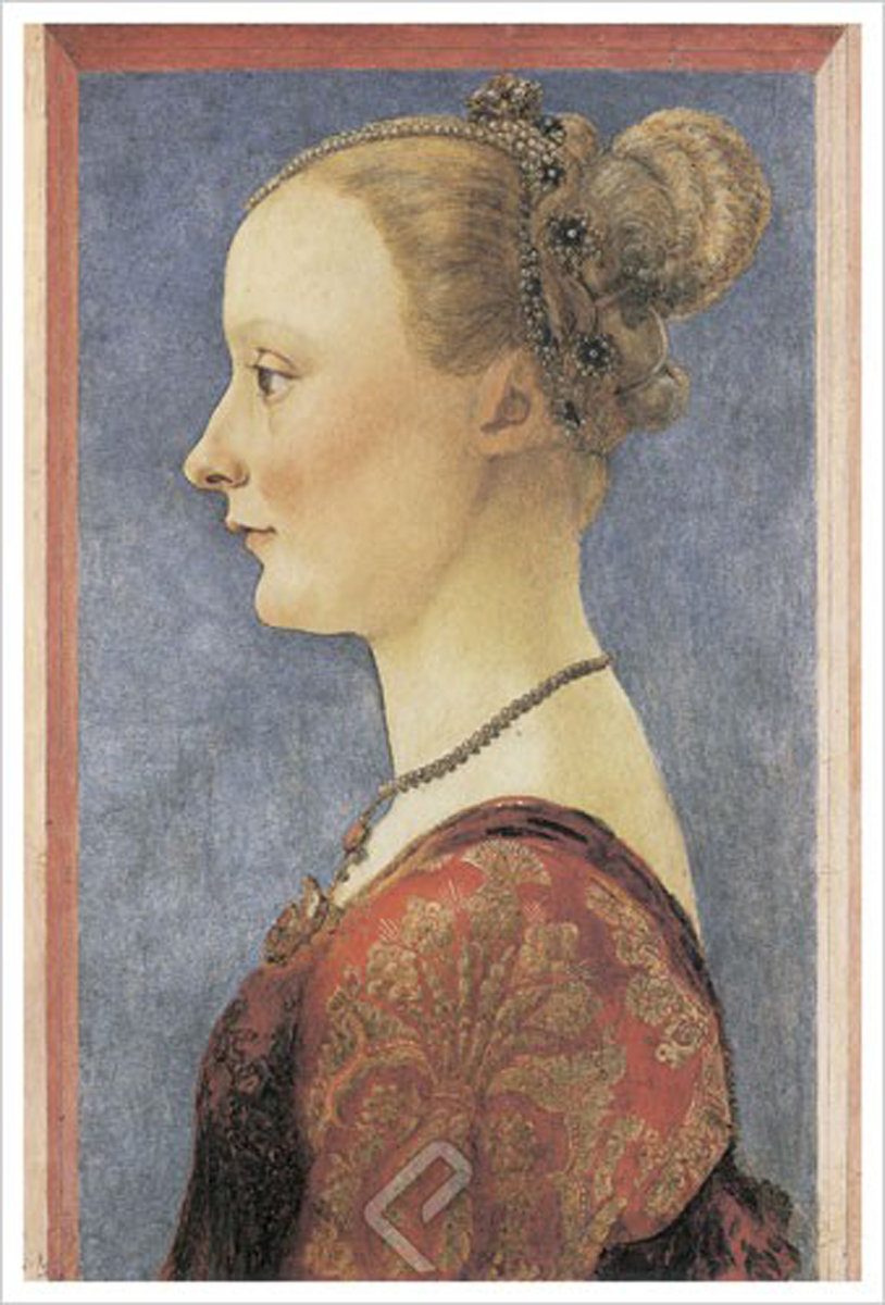 Portrait Of A Young Woman Canvas by Pollaiuolo