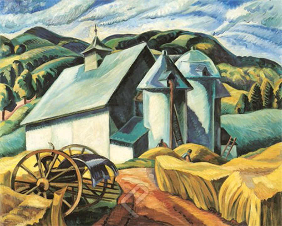 The White Barn Eastern Townships Canvas by Seath