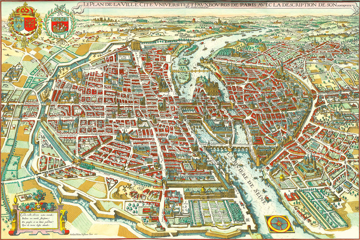 Merian Map of Paris 1615 at Eurographics
