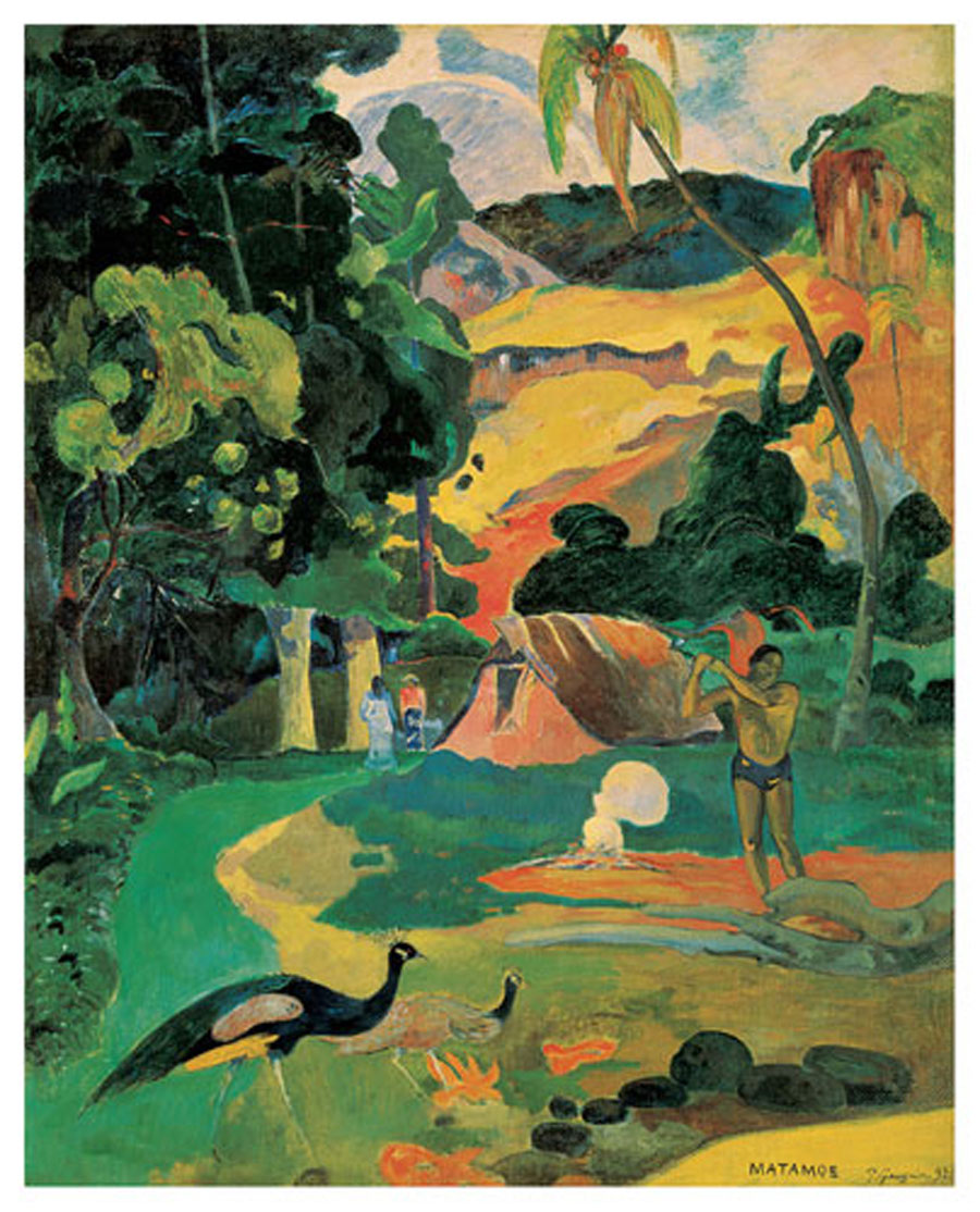 Matamoe, Landscape with Peacocks, Giclee Print on Photo Paper by Paul ...