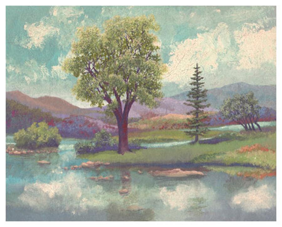 River Scape 2, Giclee Print on Canvas by Victor Valla at Eurographics