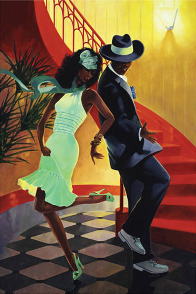 Moonglow Mecca (Couple Dancing) Canvas by Reynolds