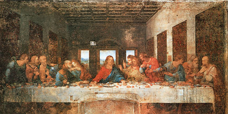 The Last Supper (before restoration), Giclee Print on Photo Satin Paper ...