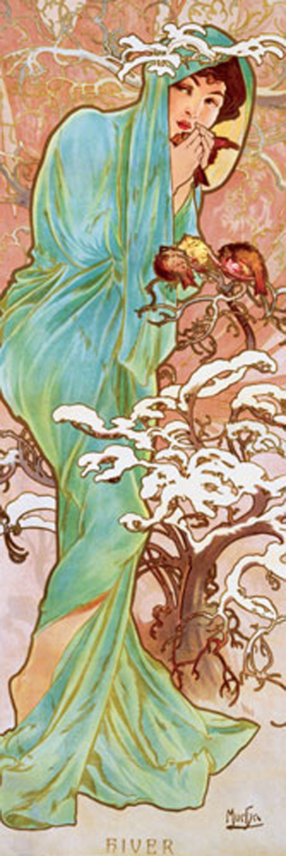 Hiver, 1896, Canvas by Alphonse Maria Mucha