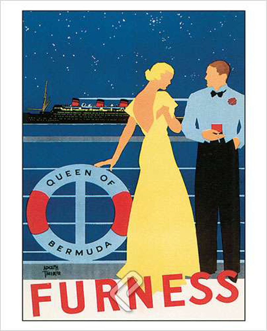 Queen Of Bermuda, Canvas by Adolph Treidler