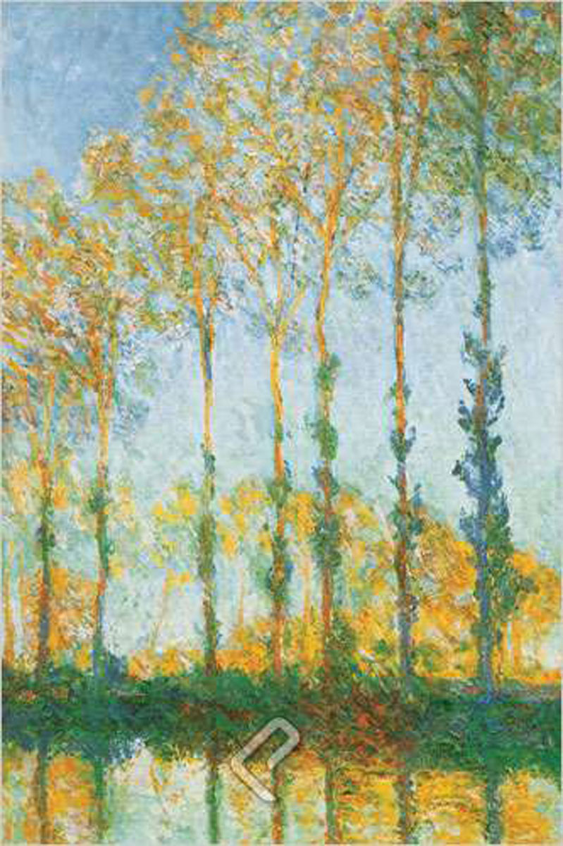 Poplars, White and Yellow Effect, Giclee Print on Artist Matte Paper by ...