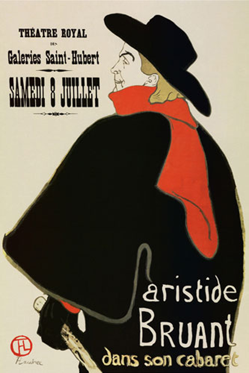 Aristide Bruant dans son Cabaret Canvas by De Toulouse-Lautrec