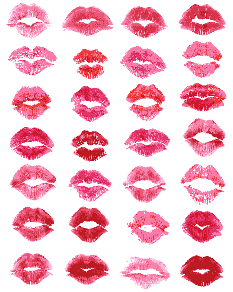 Feuille de rouge à lèvres rose bisous Giclee Arch Paper at Eurographics