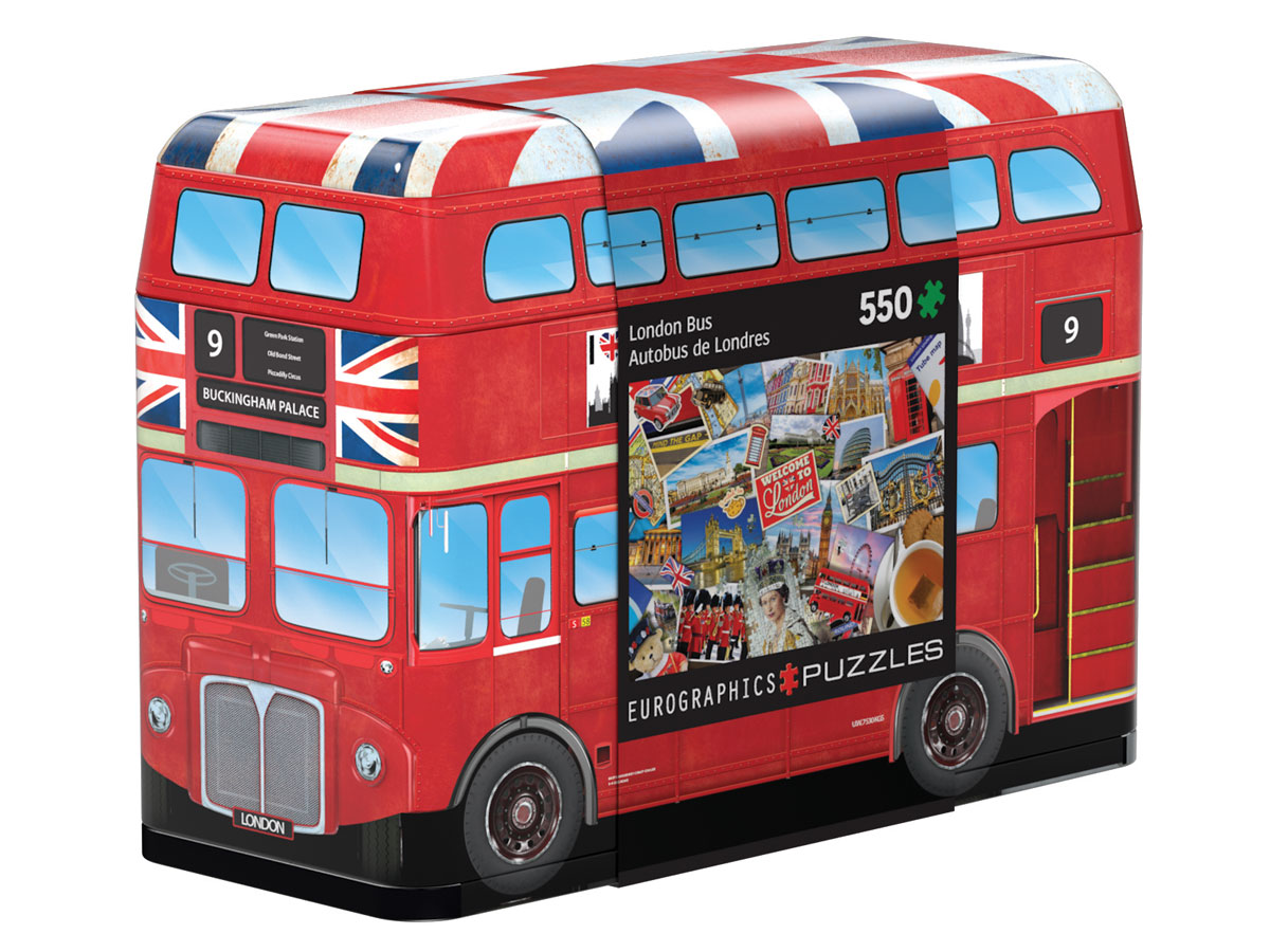 London Bus Shaped Tin, Jigsaw Puzzle at Eurographics