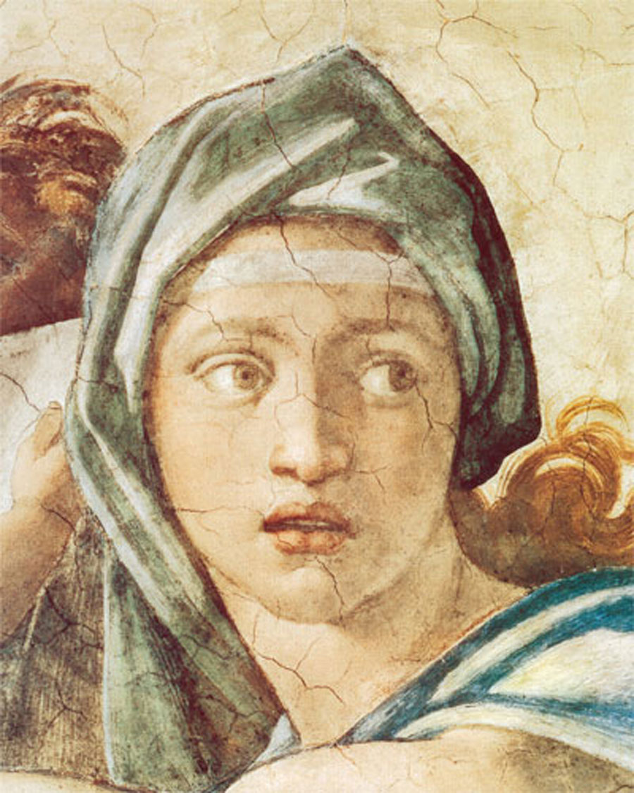 The Delphic Sibyl Canvas by Michelangelo