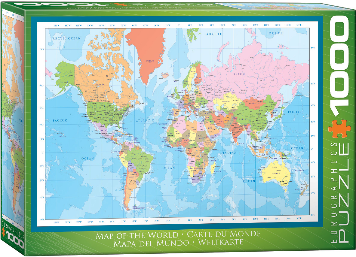 Modern Map of the World, Jigsaw Puzzle at Eurographics
