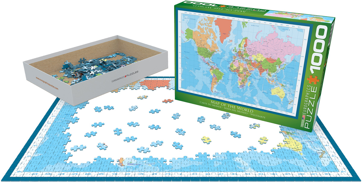 Modern Map of the World, Jigsaw Puzzle at Eurographics